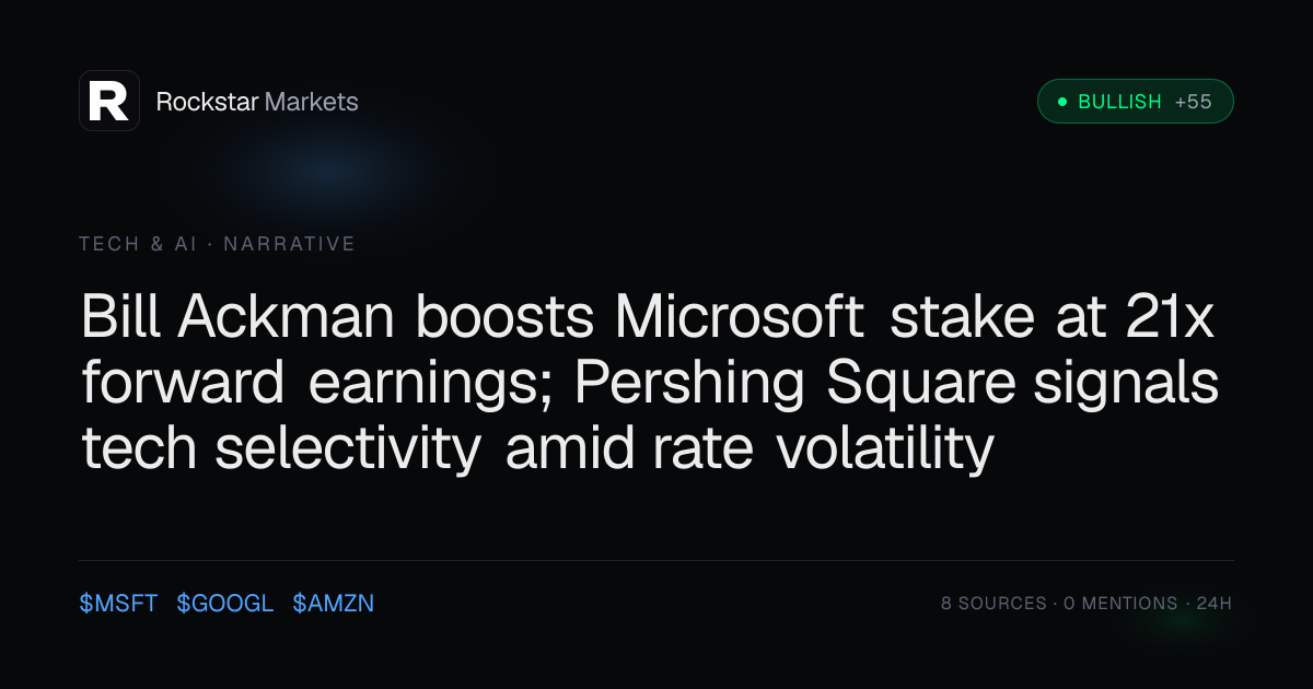MSFT: Bill Ackman boosts Microsoft stake at 21x forward earnings ...