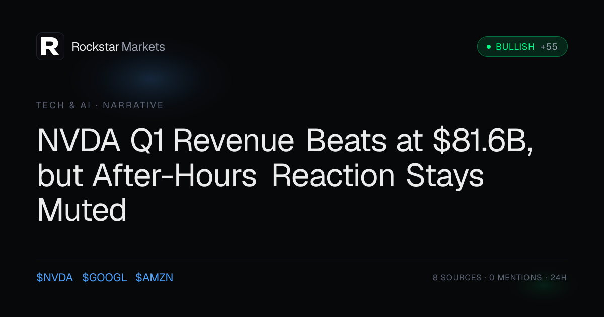 NVDA Q1 Revenue Beats at $81.6B, but After-Hours Reaction Stays Muted