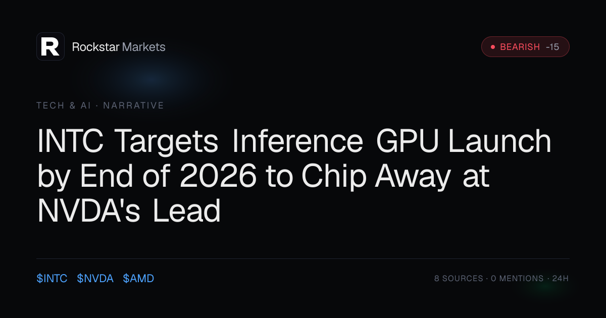 INTC Targets Inference GPU Launch by End of 2026 to Chip Away at NVDA's ...