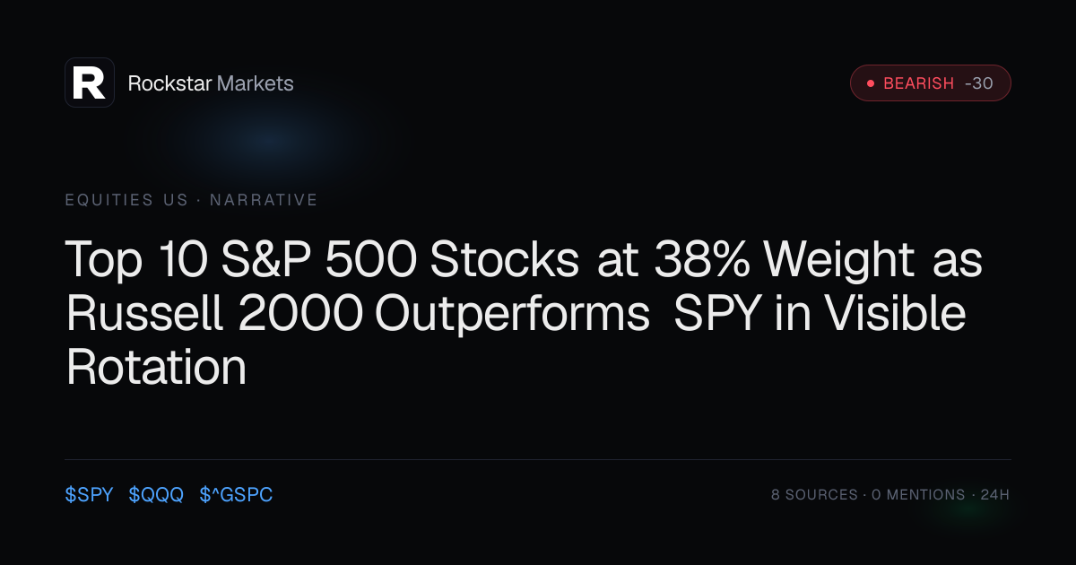 Top 10 S&P 500 Stocks at 38% Weight as Russell 2000 Outperforms SPY in ...